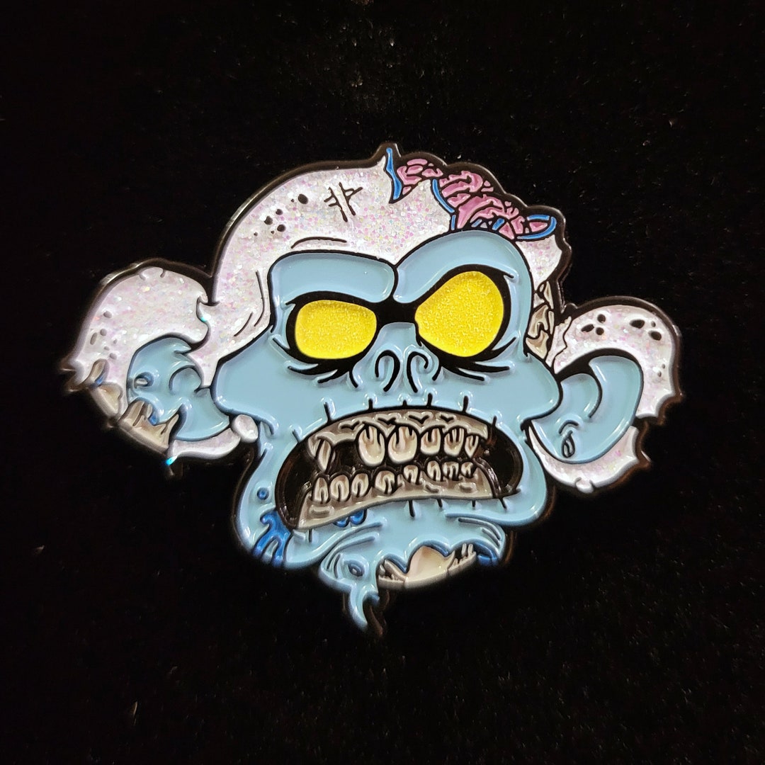 Necro Monkey Yeti Soft Enamel Pin Featuring Glow in the Dark Enamel and ...