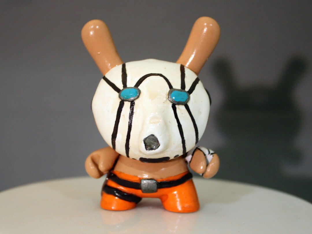 Orange Borderlands Psycho 1 Custom Painted and Sculpted Kidrobot Dunny ...