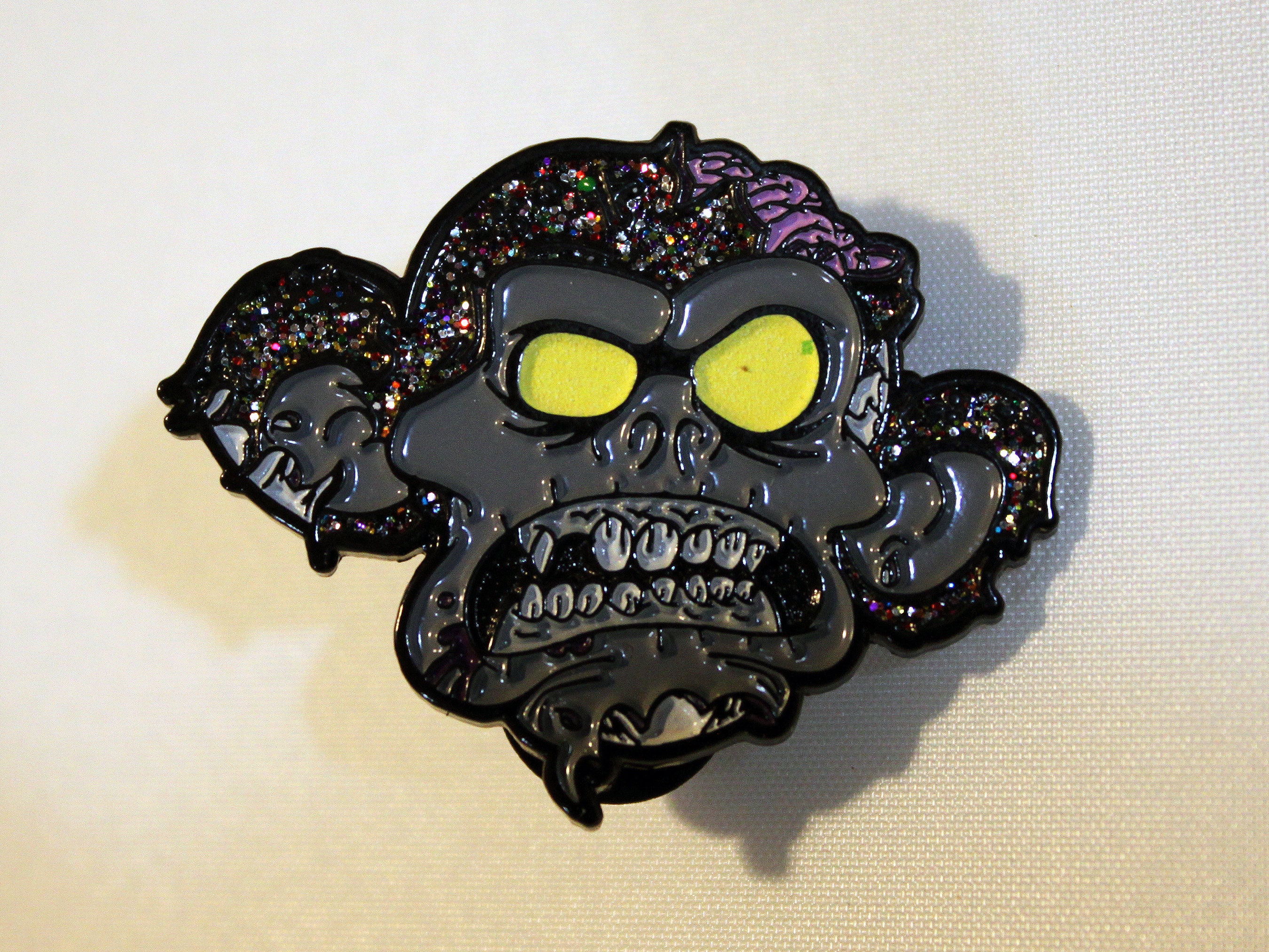 Necro Monkey Nebula Soft Enamel Pin Featuring Glow in the Dark | Etsy