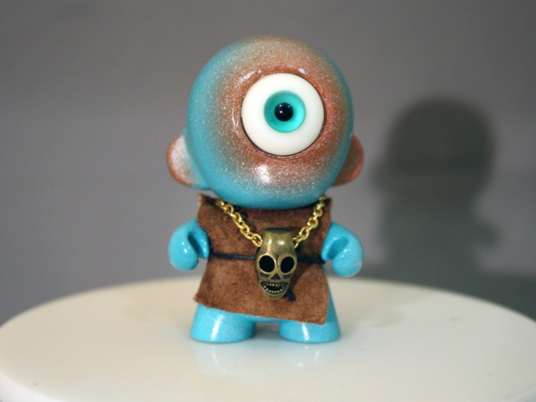 Blue and Orange Cyclops Custom Painted and Sculpted Kidrobot Munny - Etsy