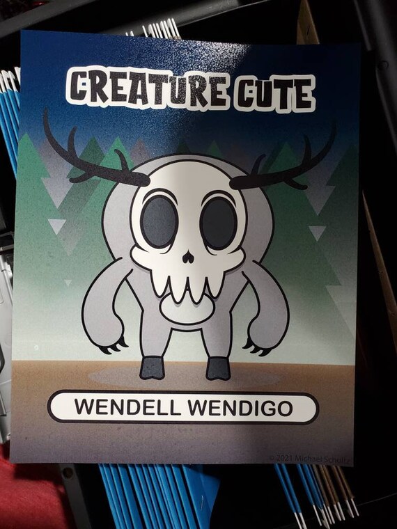 Creature Cute: Wendell Wendigo 8x10 Cryptid Print - Etsy