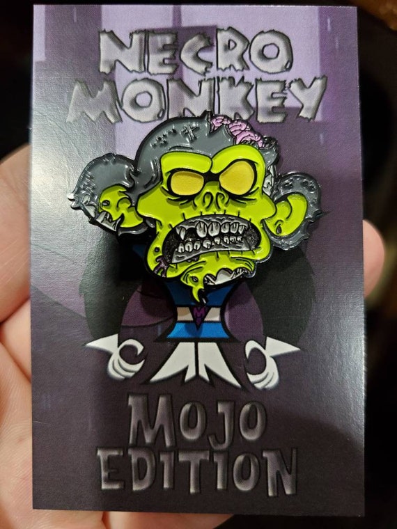 Necro Monkey Mojo Jojo Cartoon Inspired Soft Enamel Pin With - Etsy