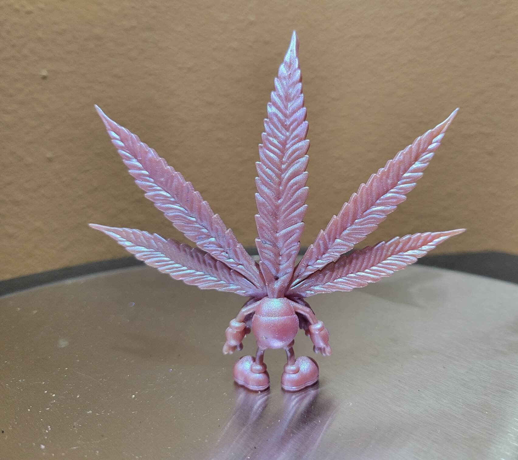 The Buds: Willy Weed Pink Resin With Shimmer Printed Figure - Etsy