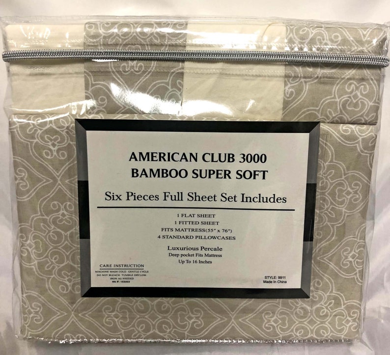 6 Piece Super Soft BAMBOO Sheets Set With up to 16" Deep Pockets ...