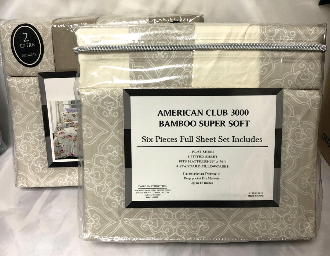 6 Piece Super Soft BAMBOO Sheets Set With up to 16" Deep Pockets ...