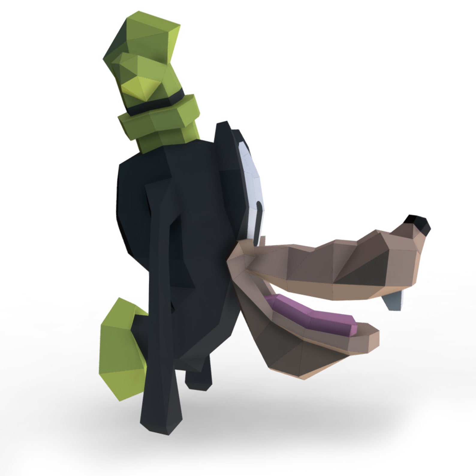 Goofy Gooffy Papercraft Disney Lowpoly Low Poly Gift | Etsy