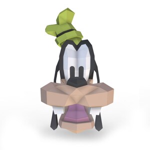 Goofy Gooffy Papercraft Disney Lowpoly Low Poly Gift | Etsy