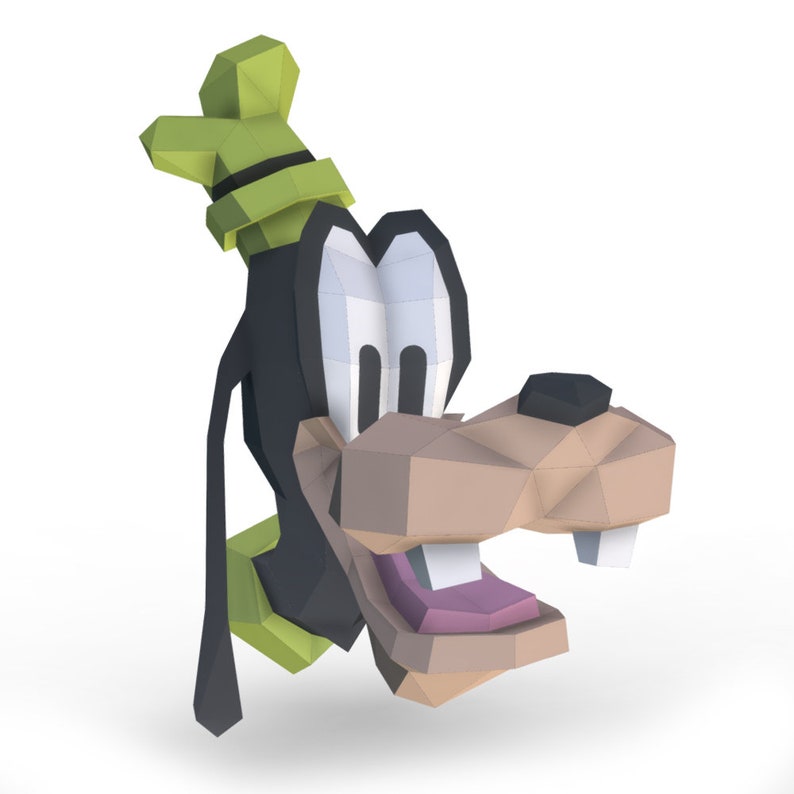 Goofy Gooffy Papercraft Disney Lowpoly Low Poly Gift | Etsy