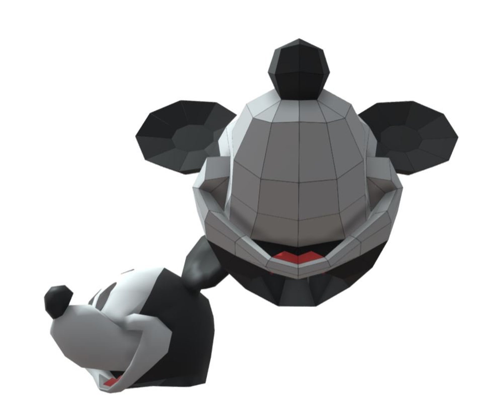 Mickey mask papercraft mouseMicke mouse disneylowpoly | Etsy