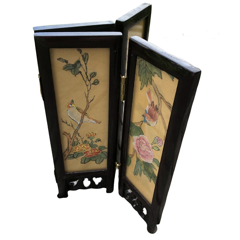 Miniature Vintage Tea Screen - 4 Panels - Etsy