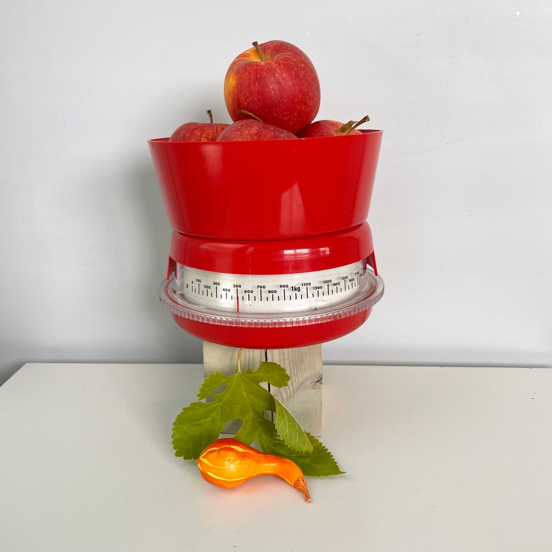 Vintage Red Polona Libela Scale With Weighing Basket - Etsy