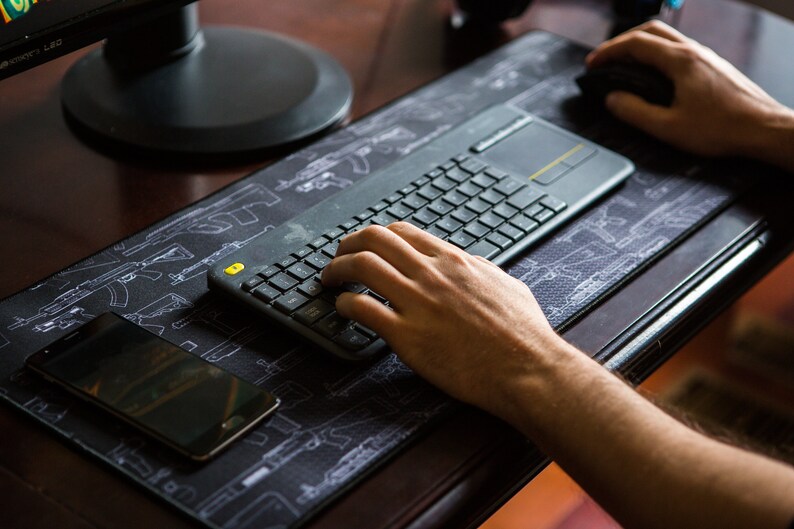 Gaming Mouse Pad Tactical Arsenal XL Mousepad Gun | Etsy