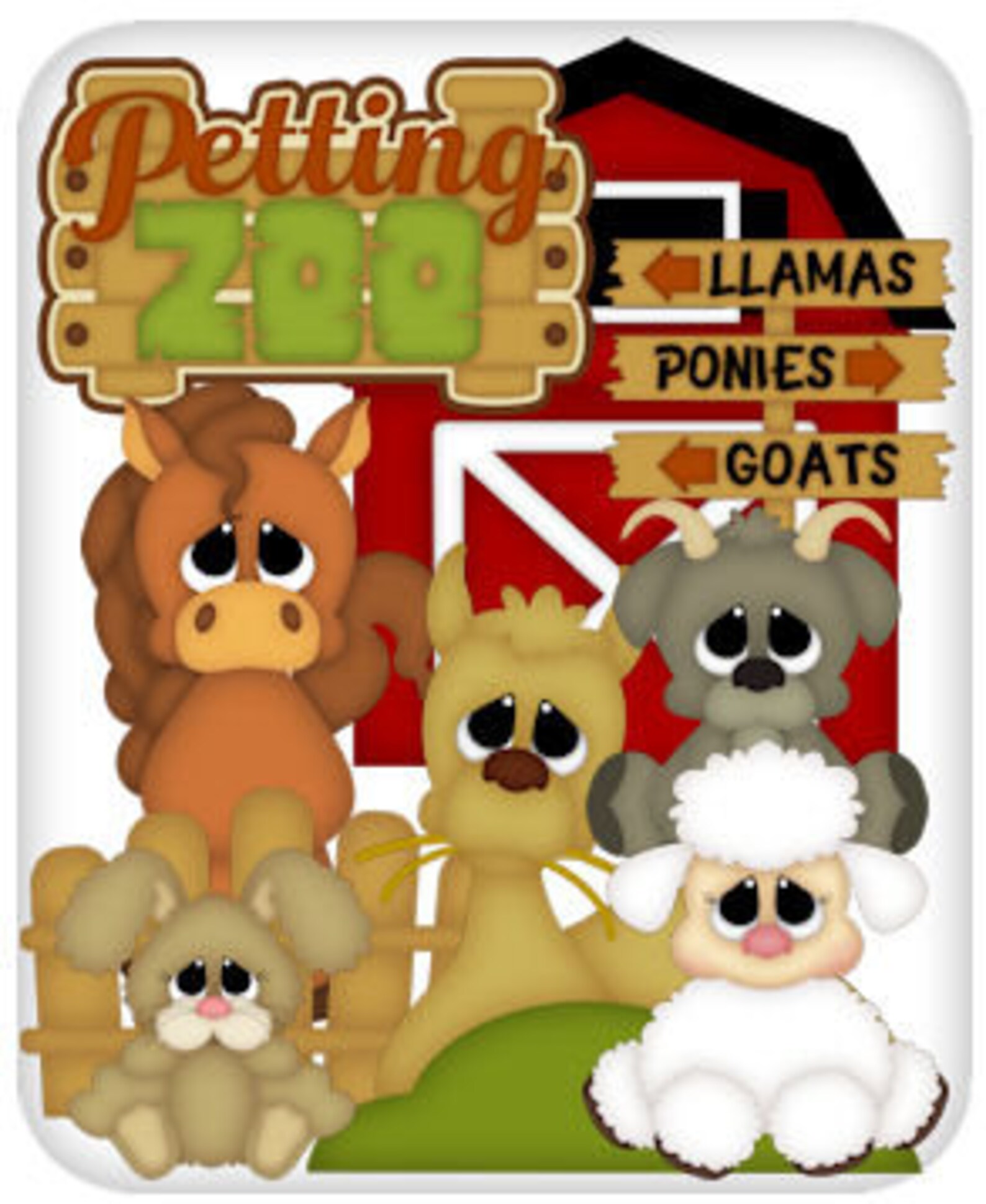 Petting Zoo Vector Graphics Digital Clipart Digital Images - Etsy UK