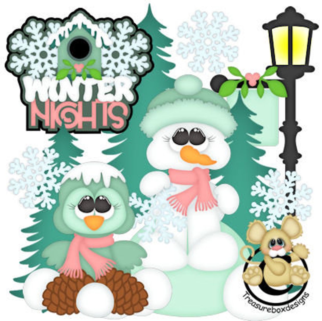 Winter Snowman Digital Clipart Images PNG Instant Download - Etsy