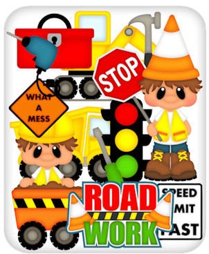 Road Work Collection Vector Graphics, Digital Clipart, Digital Images ...