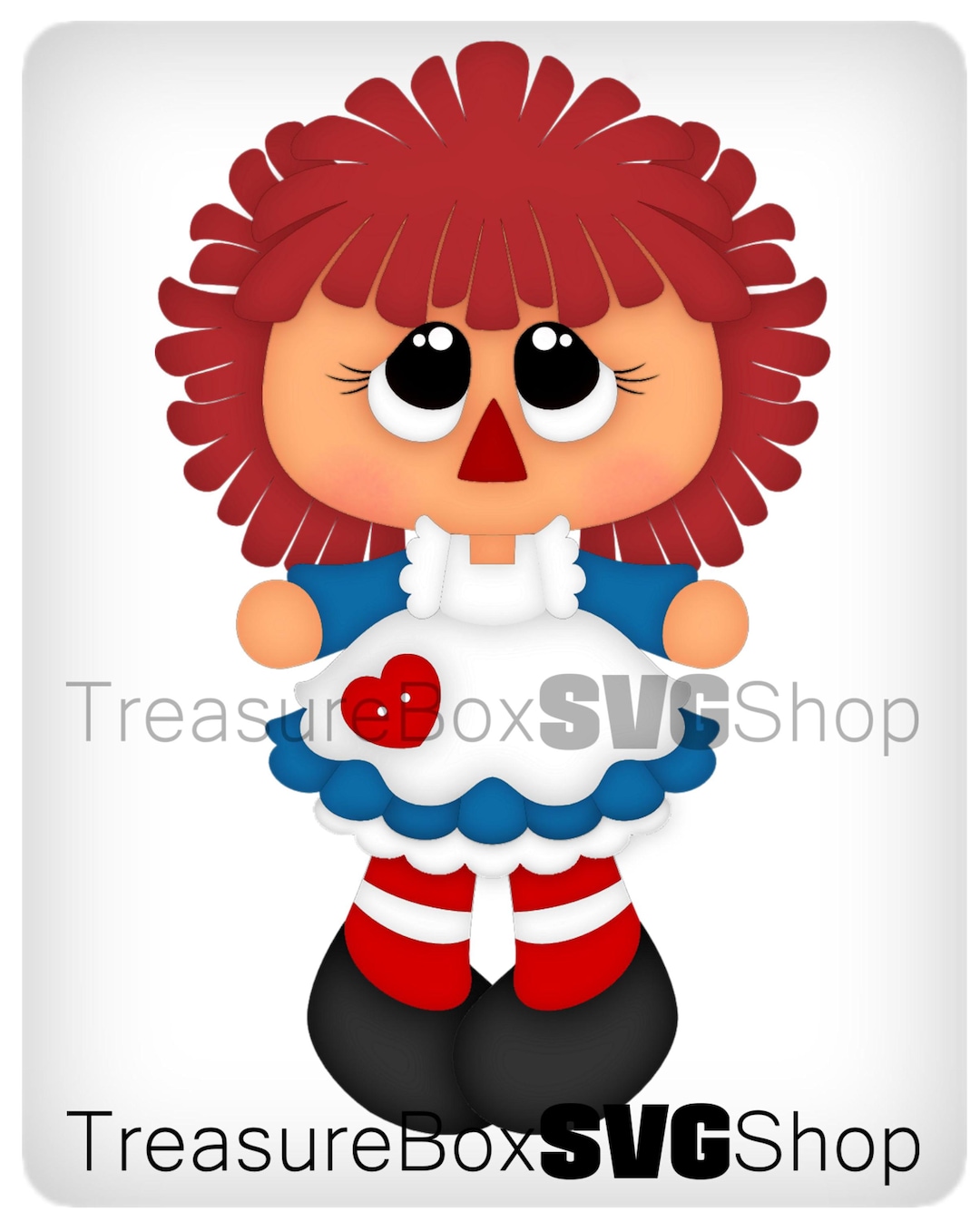 SVG Rag Doll Girl Cutting File for Scrapbooking Paper Piecing INSTANT ...