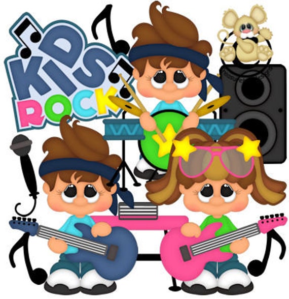 Kids Rock Band Clipart
