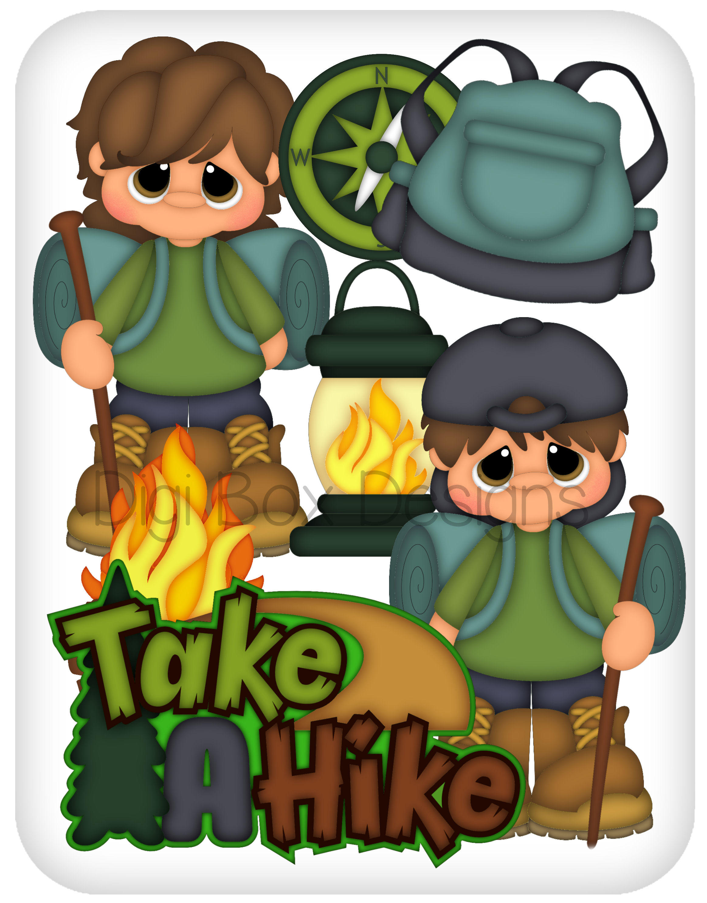 Take A Hike Hiking Digital Clipart Images Png Instant Etsy