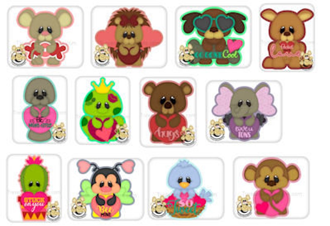 Valentinos Valentine Pals Girls Vector Graphics Digital - Etsy
