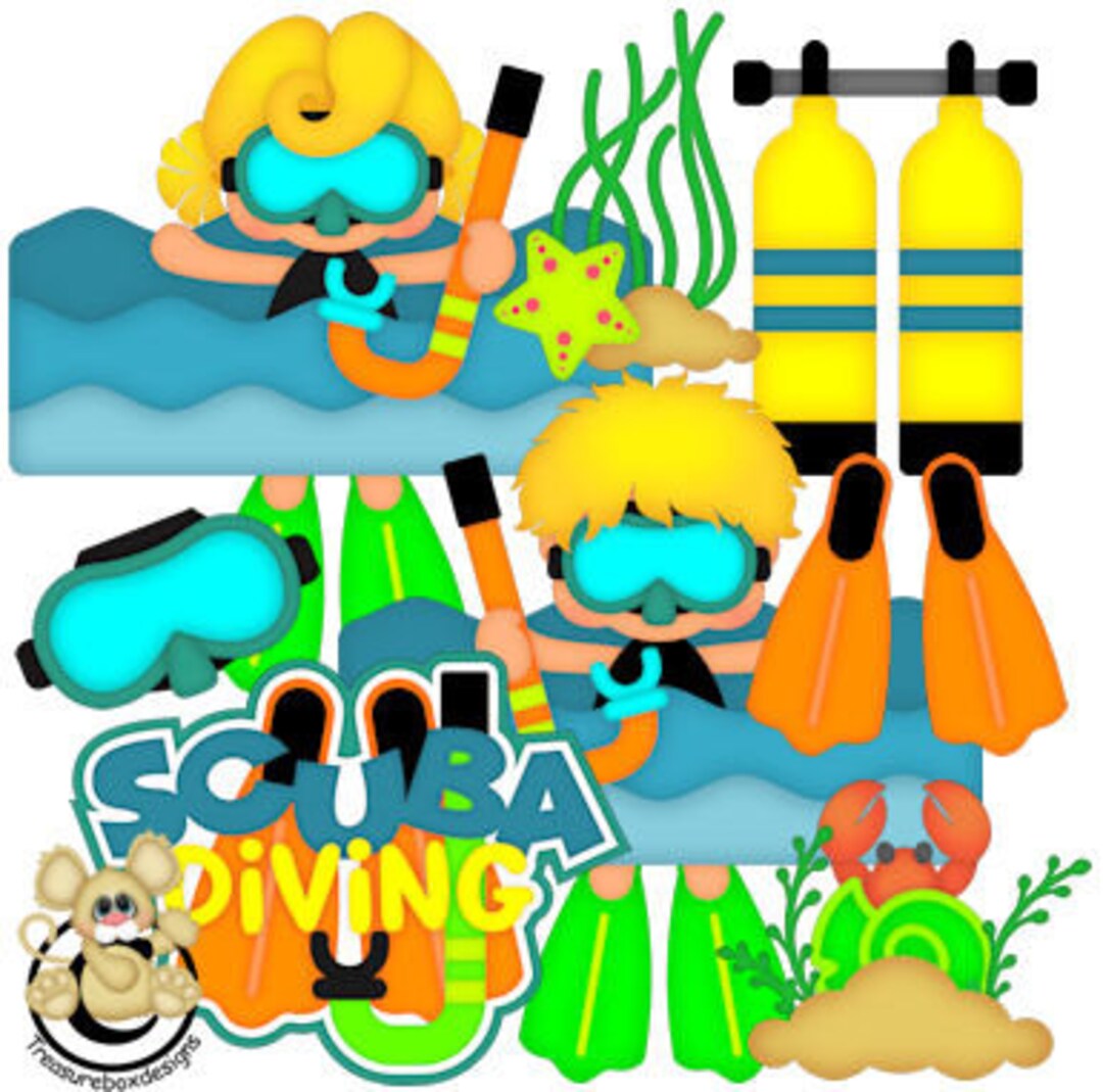 Scuba Diving, Scuba, Ocean, Sea,digital Images, Scrapbooking, PNG ...