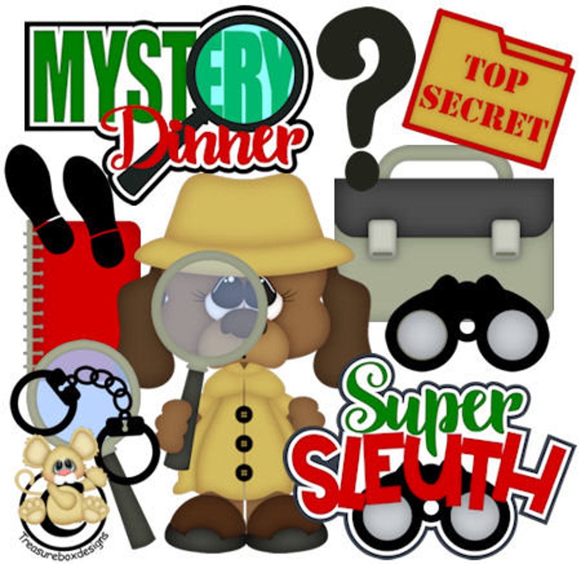 Mystery, Sleuth, Detective, Vector Graphics, Digital Clipart, Digital ...