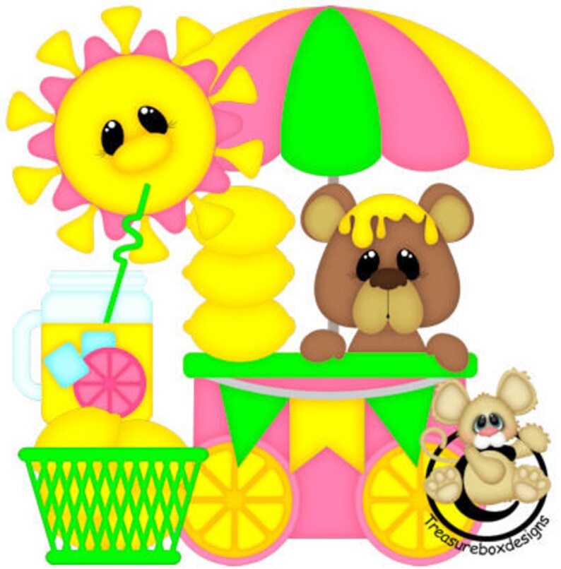 2 Set Lemonade Stand Keepin Cool Fan Vector Graphics - Etsy