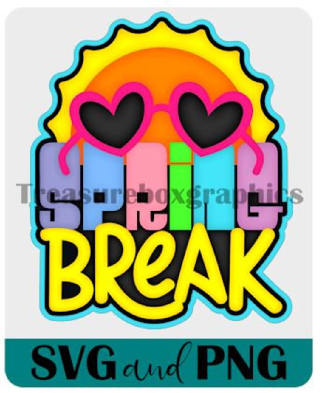 SVG and PNG, Spring, Vacation, Title, Cutting File, Cutting File for ...