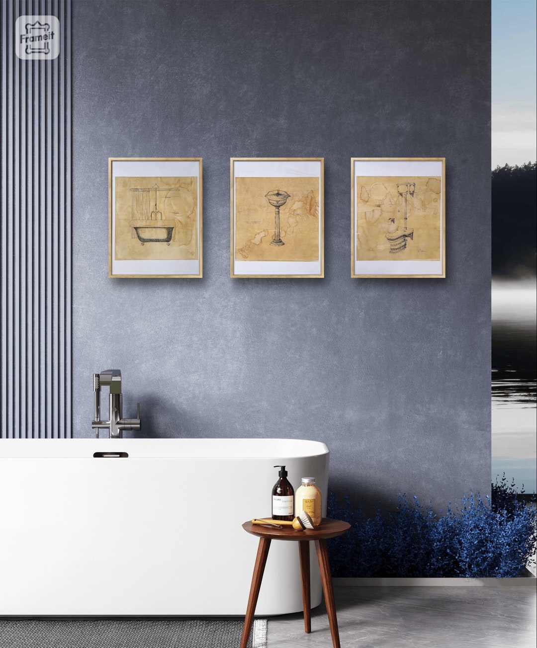 Bathroom Art Set of 3, 8.5x11 Print - Etsy