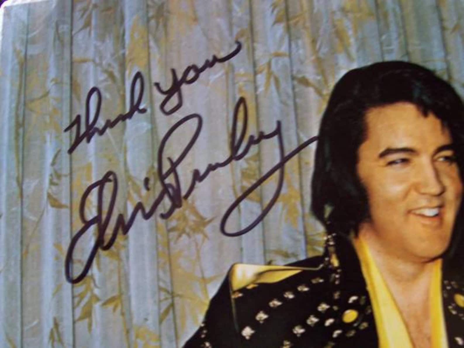 Elvis Presley-stunning Autograph Signed Photo Mint 8 X 10 - Etsy