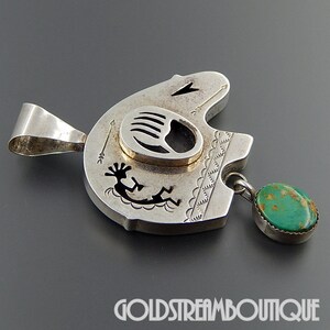 Native American Vintage Elvis Nelson Navajo Green Turquoise Kokopelli ...