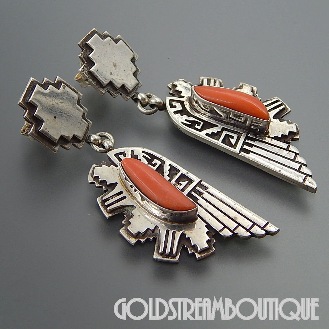 Native American Handcrafted Hopi Sterling Silver Overlay Cross Wing ...