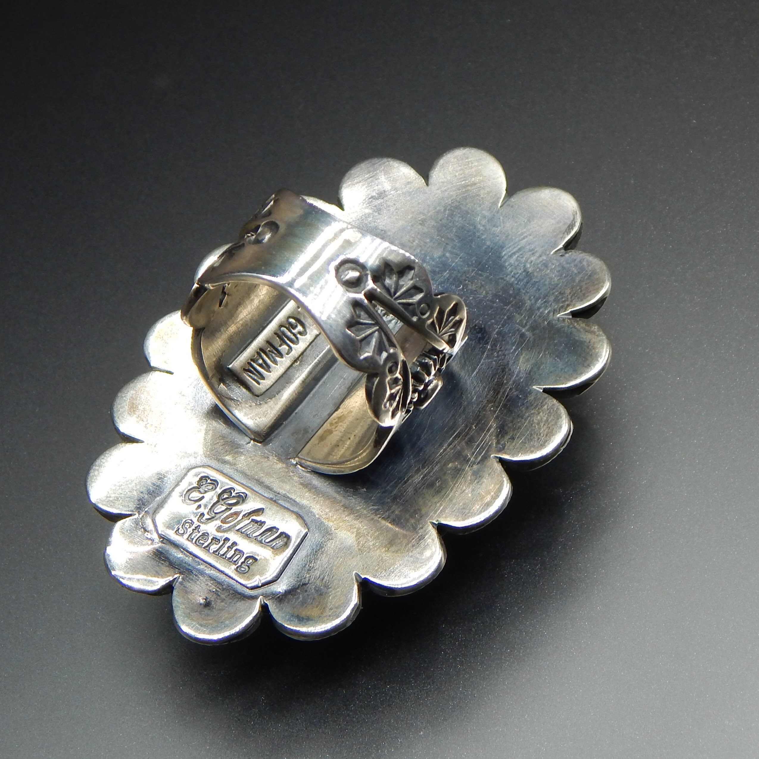 Handmade Sterling Silver Oval Turquoise Complex Design - Etsy