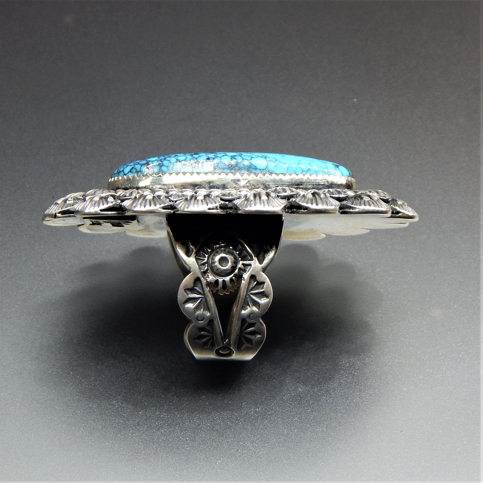 Handmade Sterling Silver Oval Turquoise Complex Design - Etsy