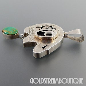 Native American Vintage Elvis Nelson Navajo Green Turquoise Kokopelli ...