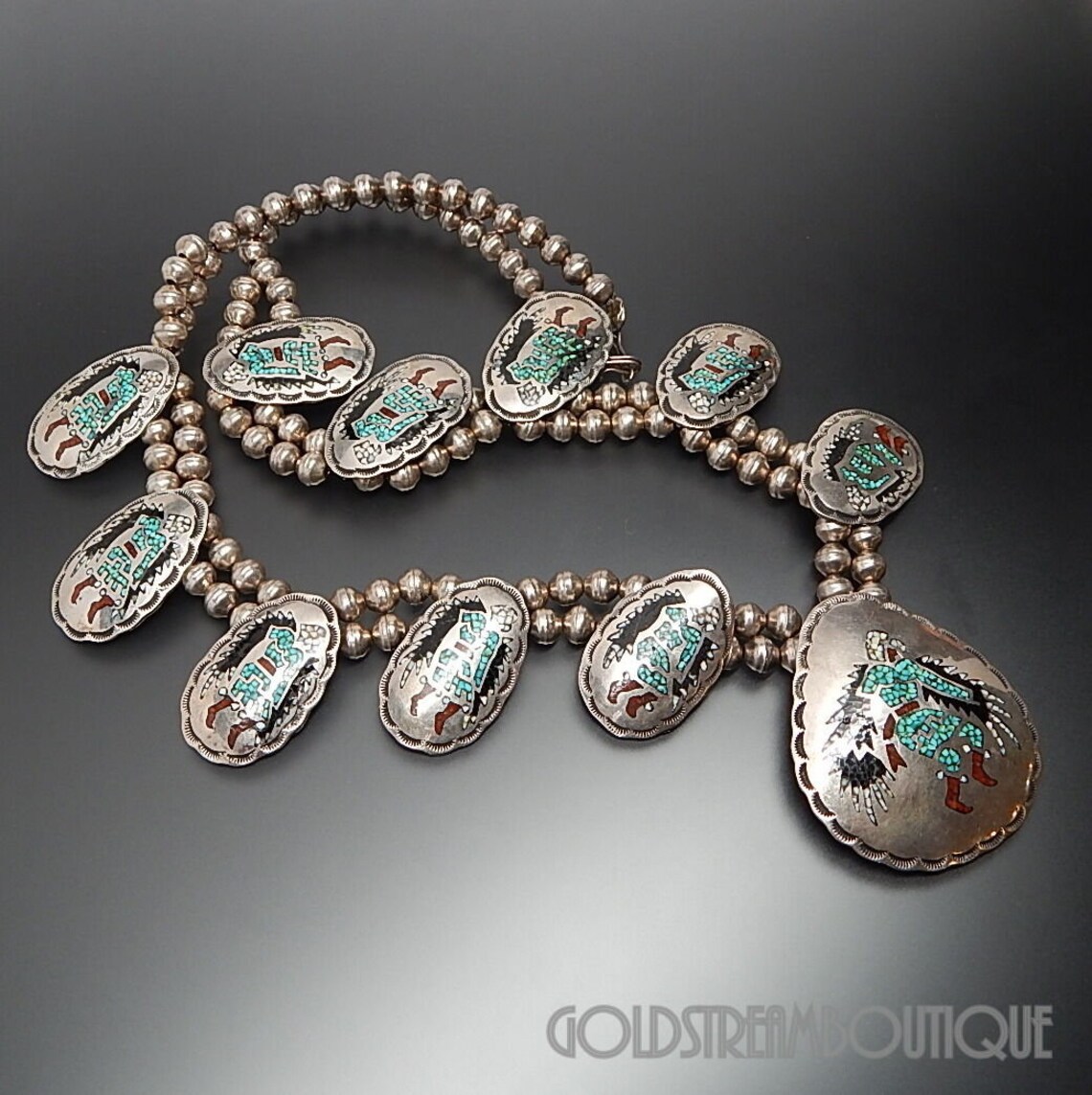 Native American Alfred Joe Navajo 925 Silver Multi-color Gem - Etsy