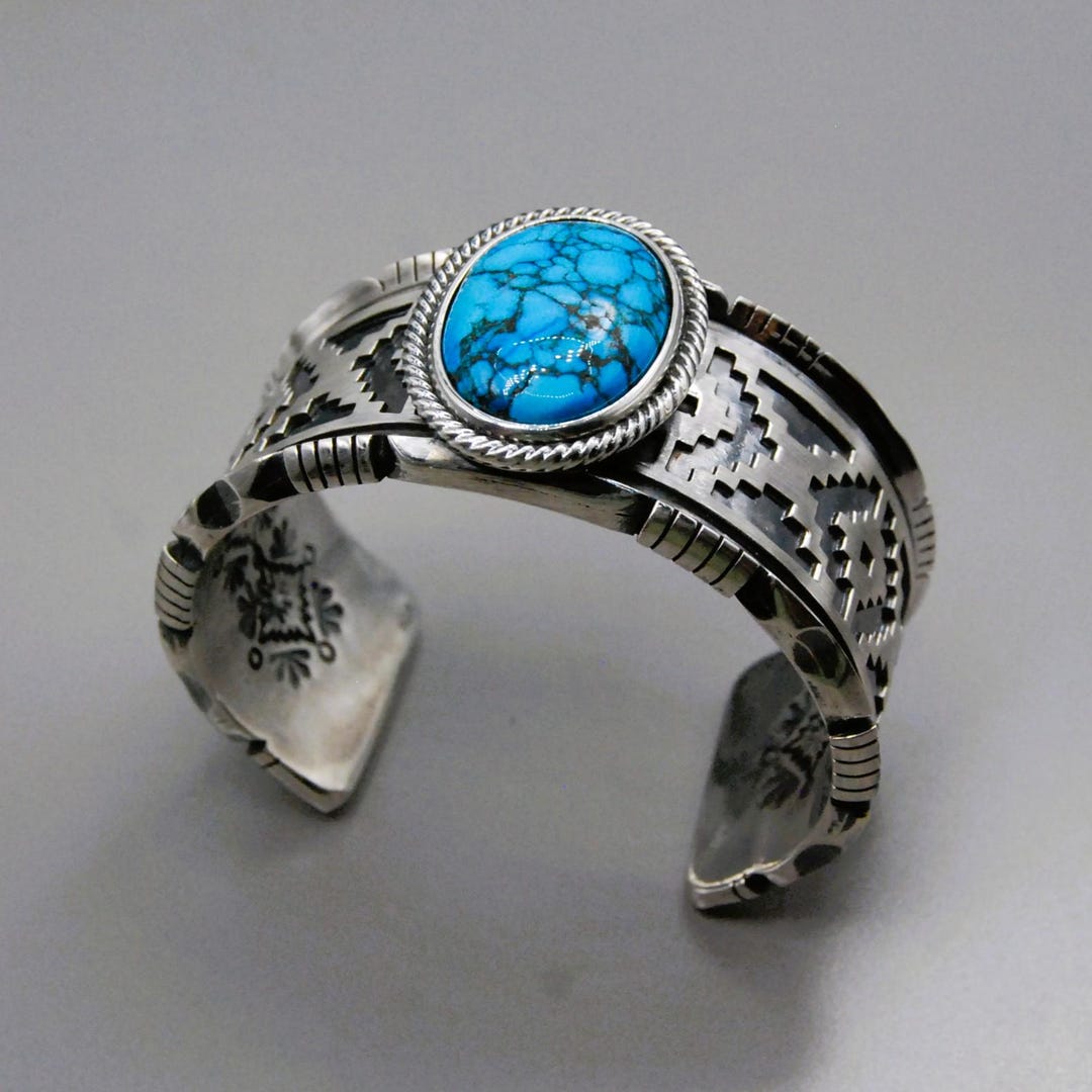 Handcrafted Sterling Silver Kingman Turquoise Spirit of the Southwest ...