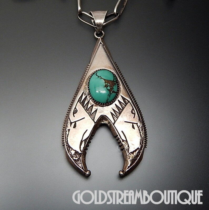 Early Native American Ric Charlie Navajo Sterling Silver Tufa Cast ...