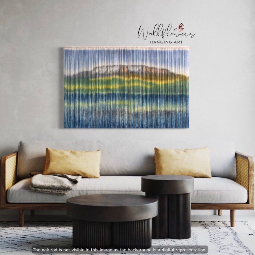 Hand-dyed Fiber Art Tapestry: Mount Katahdin Inspired Boho Wall Hanging ...