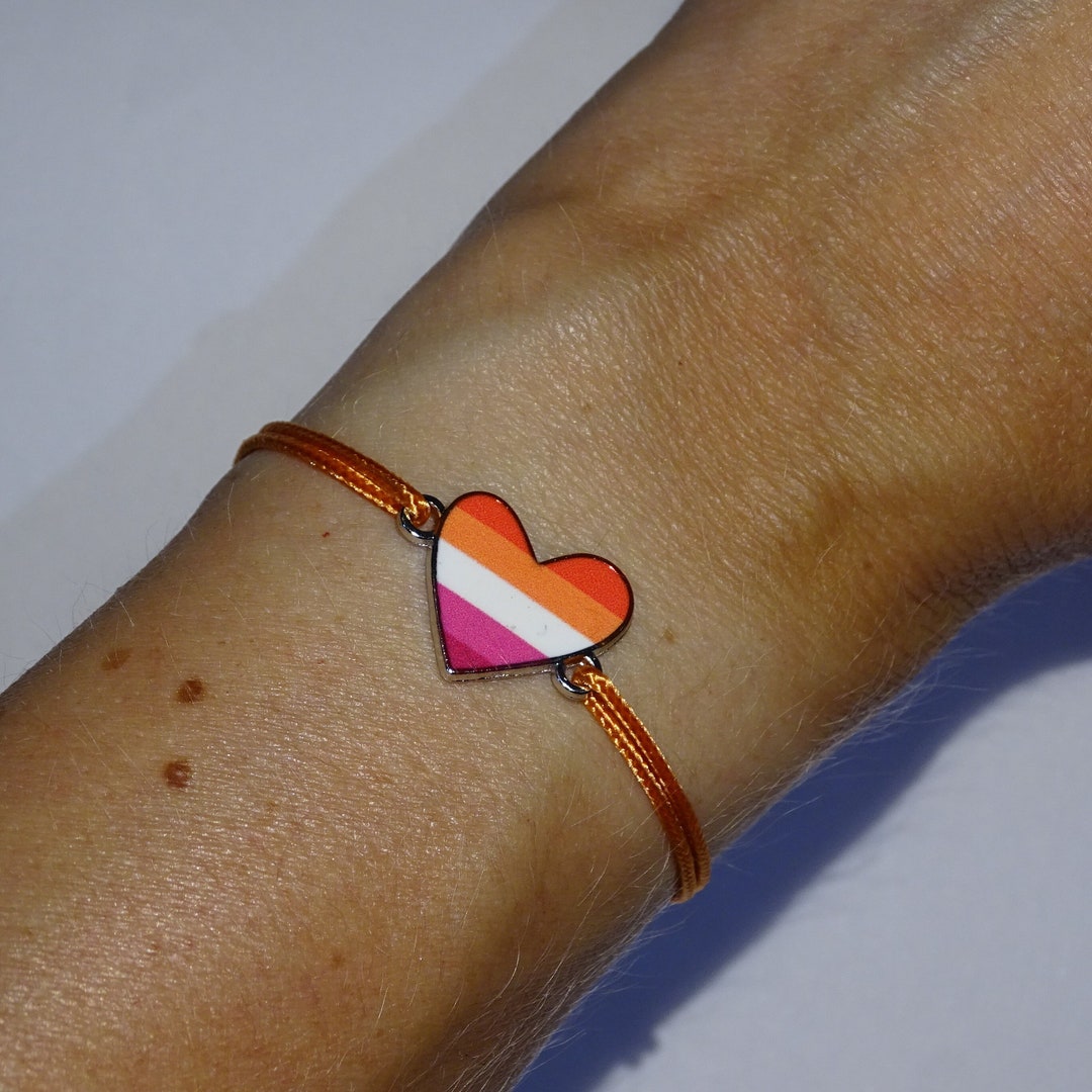 Lesbian Pride Microcord Bracelet - Love Friendship Handwoven Gift Idea ...