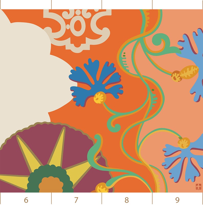 Mansion I: Zenith. French Designer Boutique Wall Mural Art. Playful ...