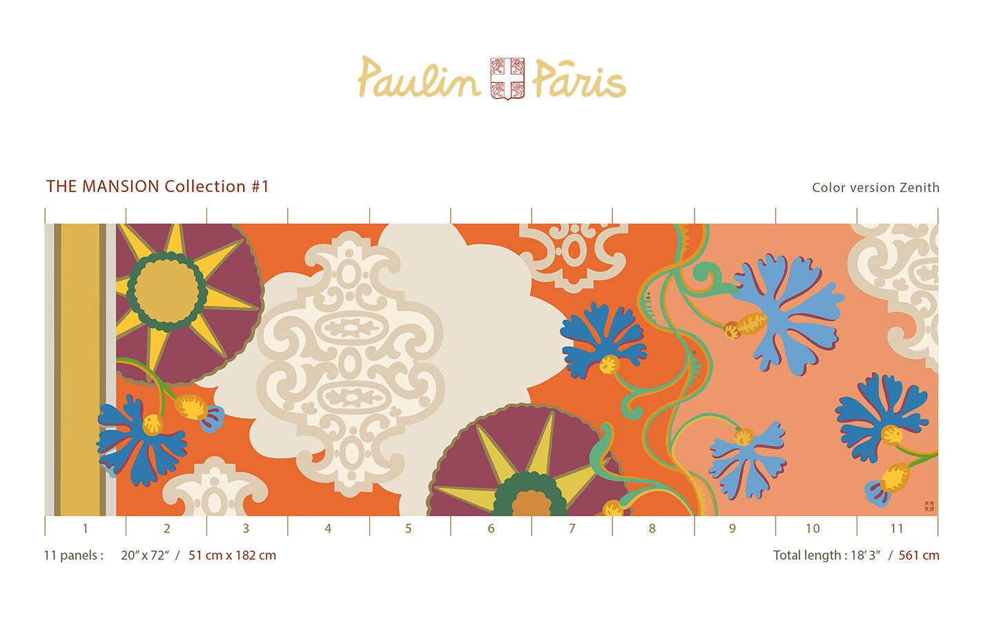 Mansion I: Zenith. French Designer Boutique Wall Mural Art. Playful ...