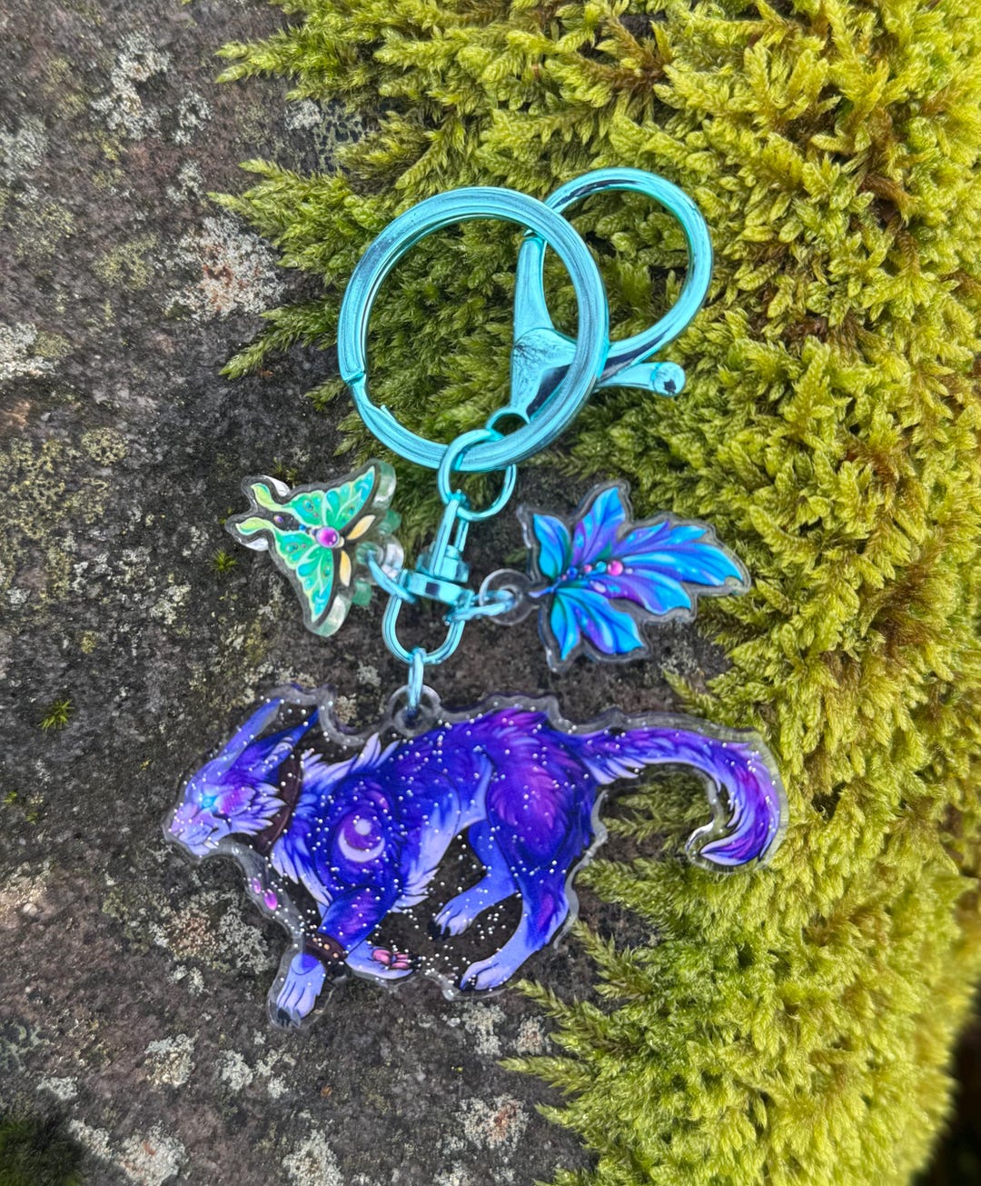 Night Elf Druid Feral Cat 2.5" Glitter Acrylic Keyring - Etsy