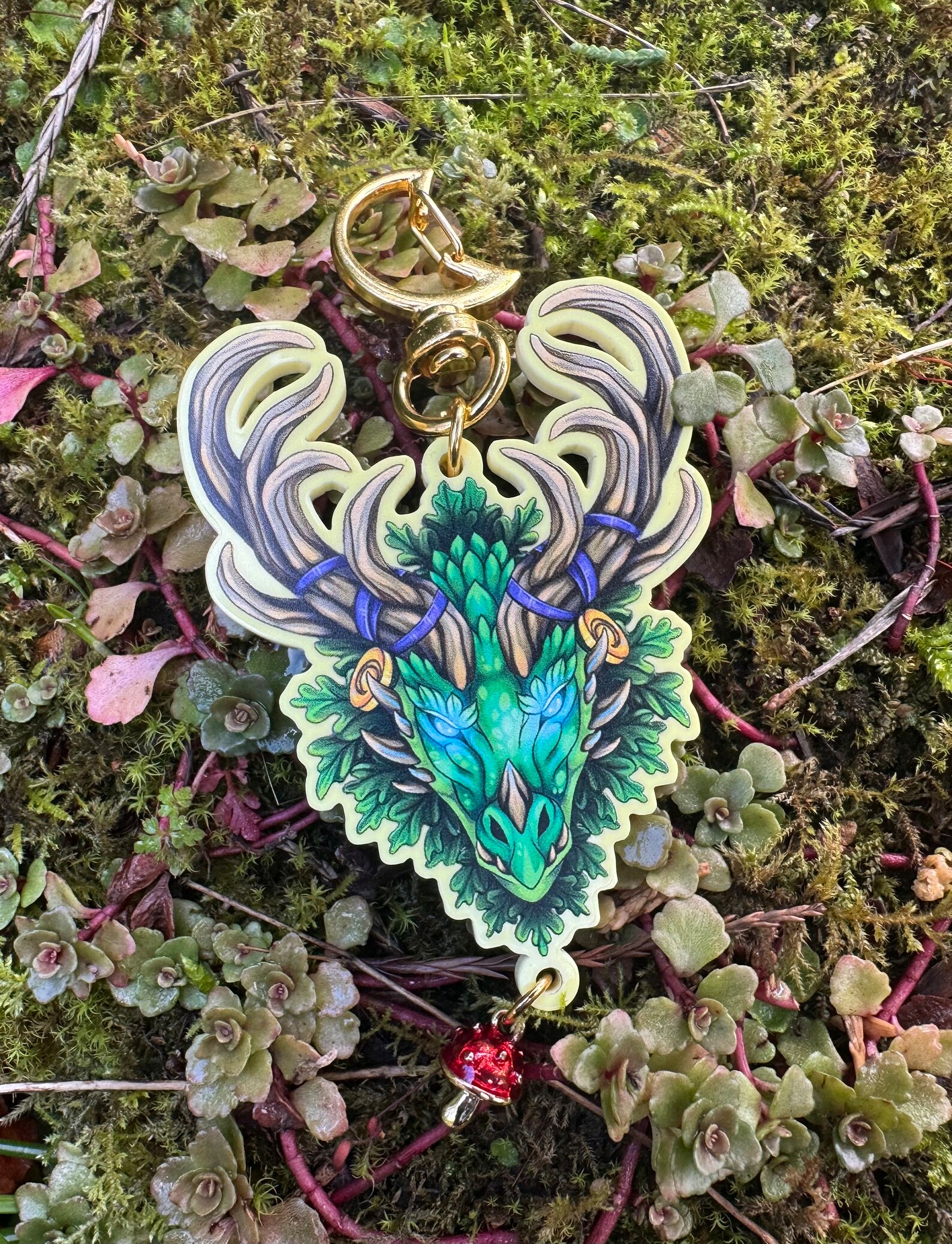 The Green Dragon Pastel Green 2.5" Single Sided Acrylic Keyring - Etsy