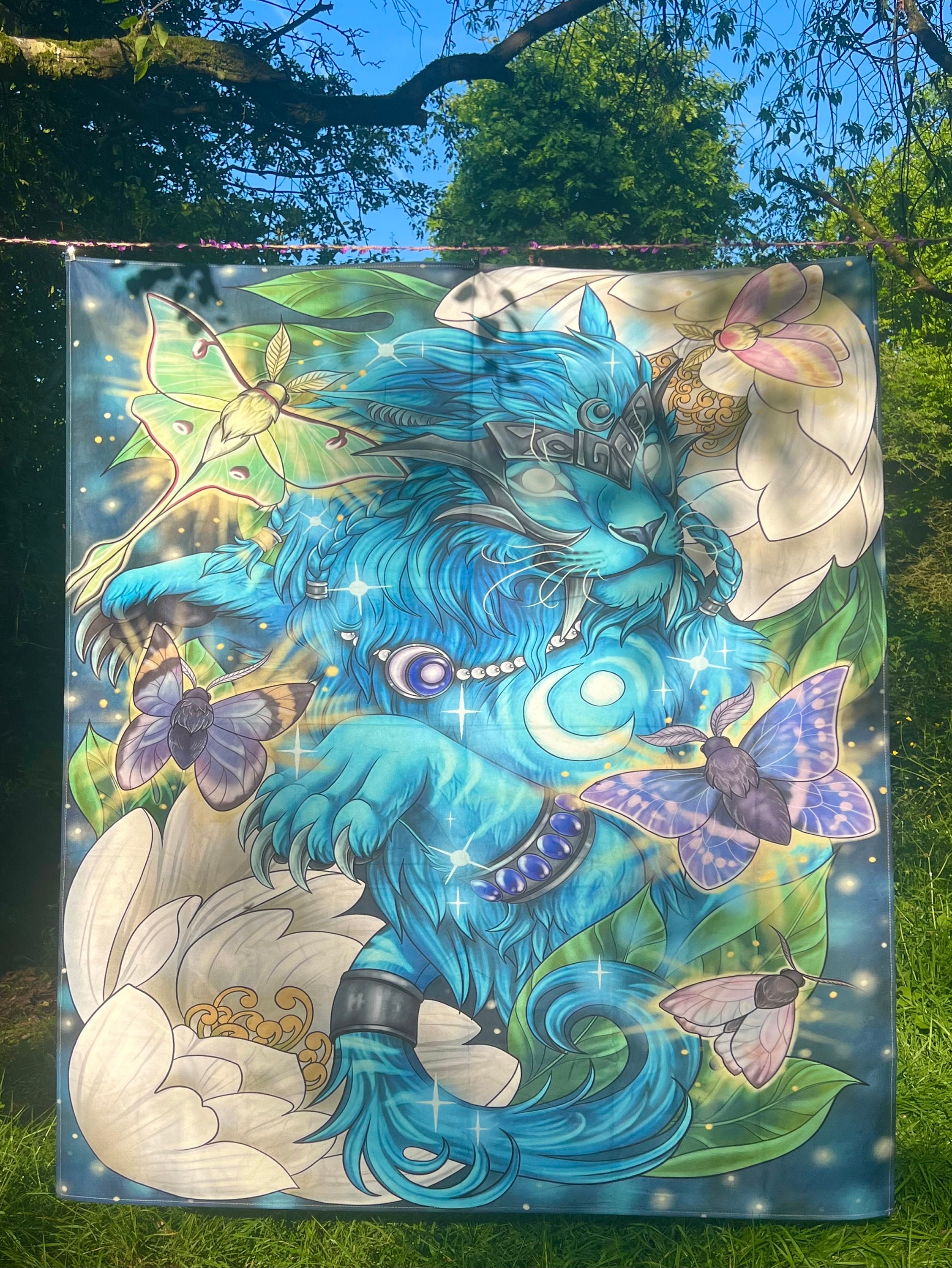 Blue Ghost of the Pridemother Druid Tapestry 150cm X 130cm - Etsy