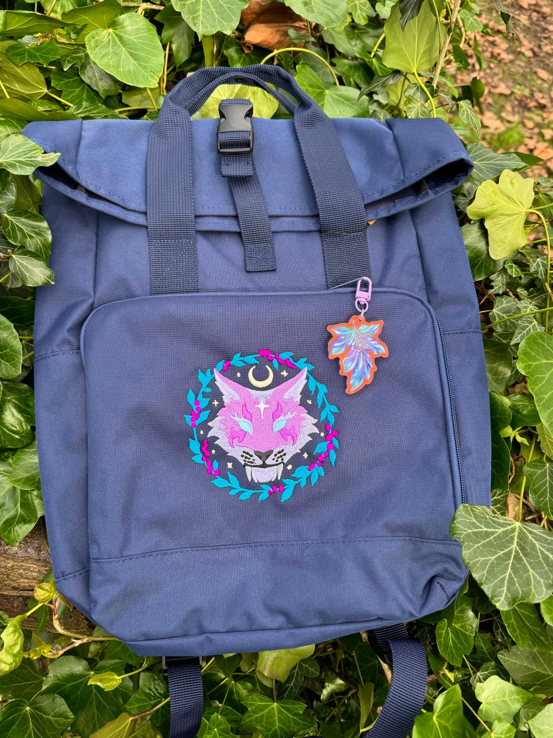 Night Elf Feral Druid Large 14L Embroidered Backpack With Charm - Etsy