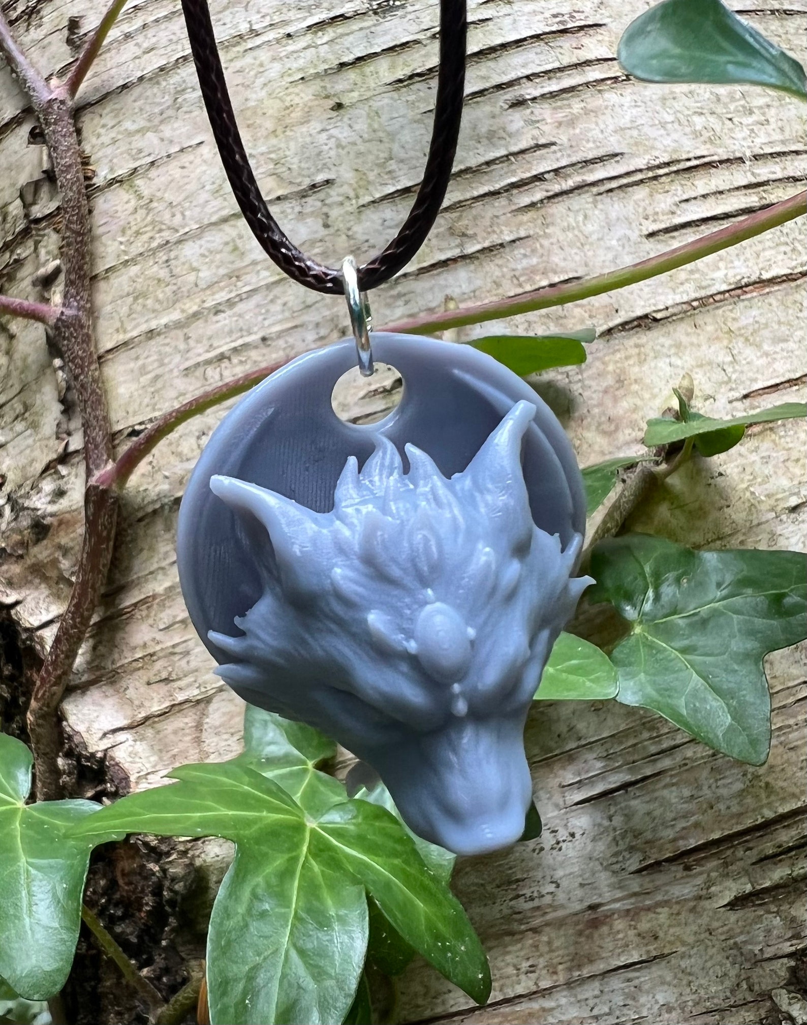 Blank Resin Night Elf Bear Pendant 40mm With Brown Cord - Paint ...