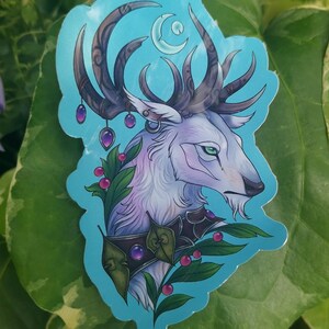 Druid Stag Travel Form Glitter/weatherproof Sticker 4" - Etsy