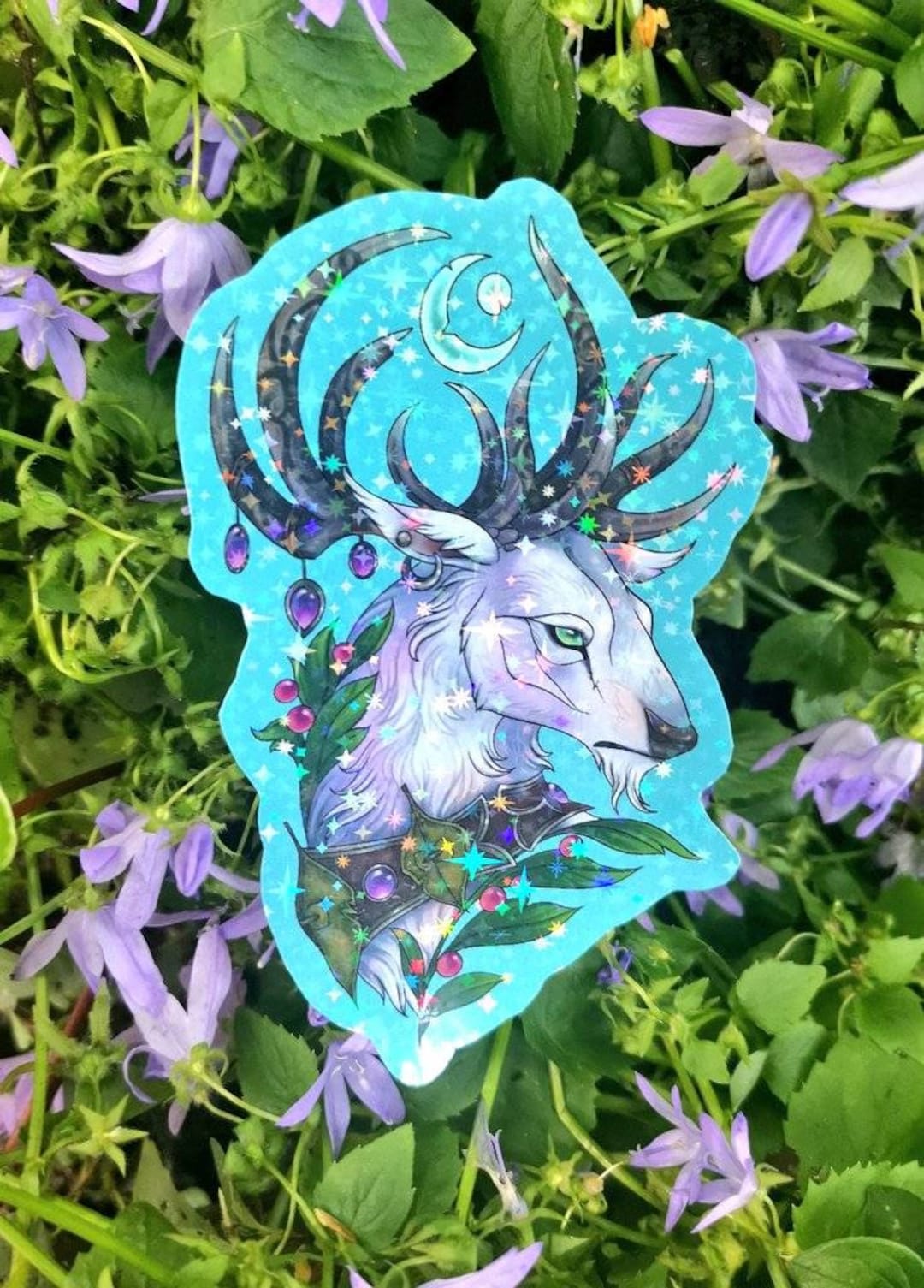 Druid Stag Travel Form Glitter/weatherproof Sticker 4" - Etsy