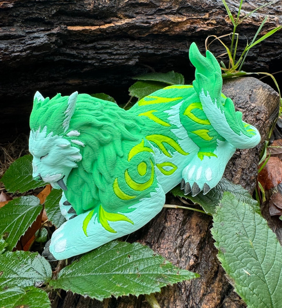 Green Ghost of the Pridemother 18cm Purple 3D Printed Feral Druid - Etsy