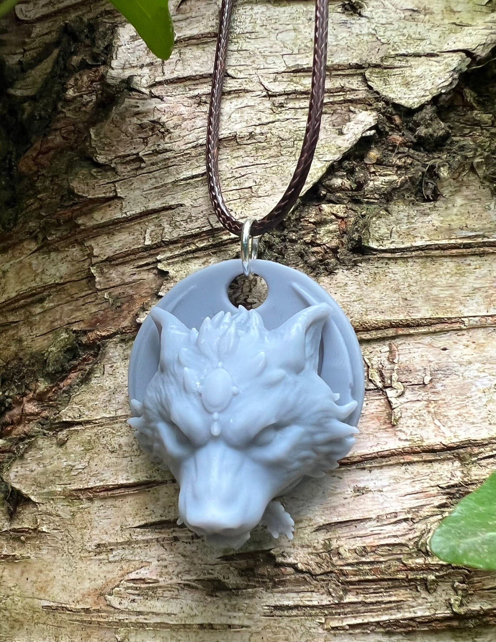 Blank Resin Night Elf Bear Pendant 40mm With Brown Cord - Paint ...